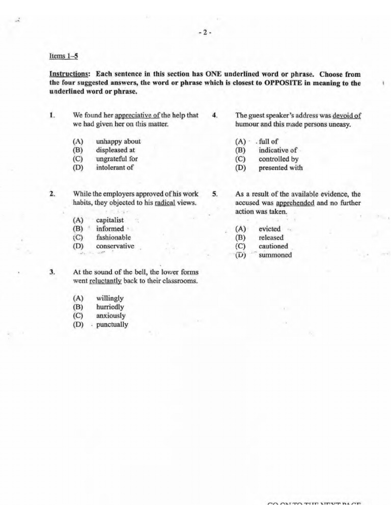 English A Paper 1 | PDF