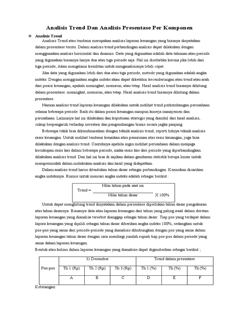 Analisis Trend | PDF