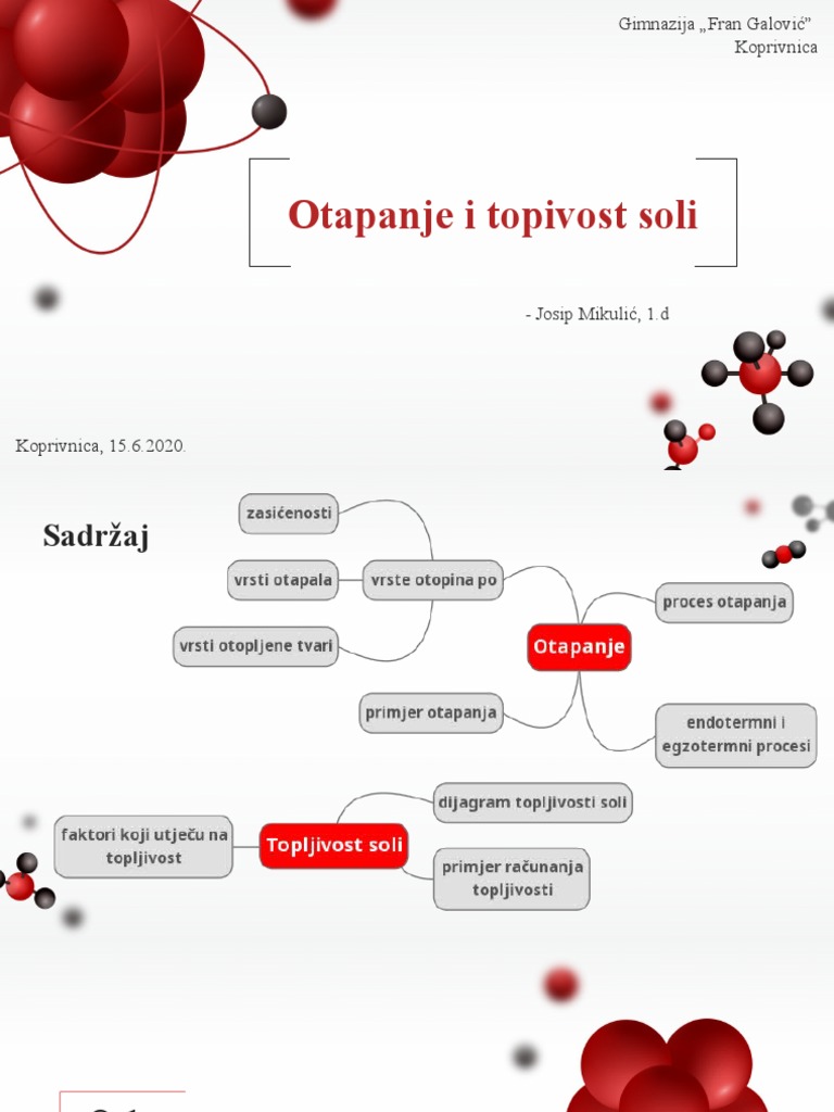 Otapanje I Topljivost Soli | PDF