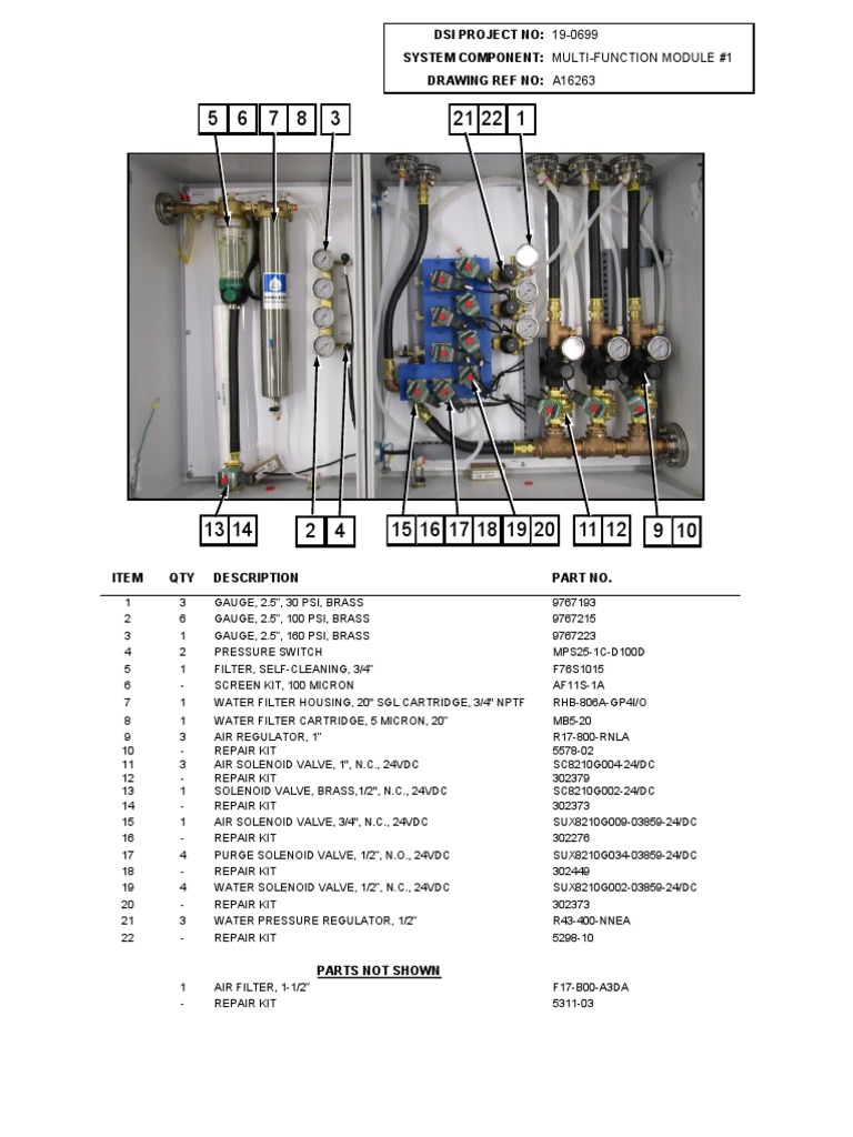 Bill of Materials for a Multi-Function Module with Detailed Parts Listing and Specifications | PDF