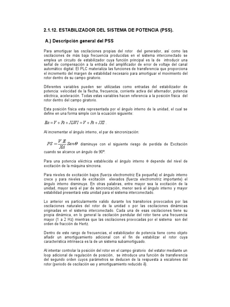 Pss Conceptos Basicos Pdf Oscilación Frecuencia
