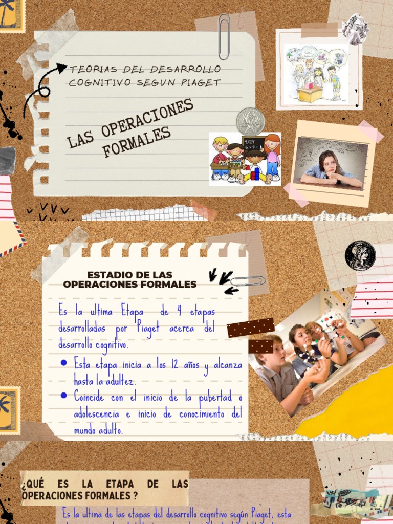 Etapa Operaciones Formales Jean Piaget | PDF | Pensamiento | Adultos