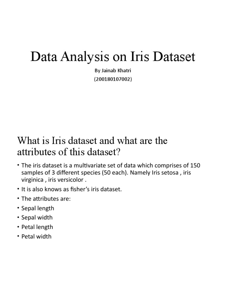 Iris Dataset Analysis Overview | PDF
