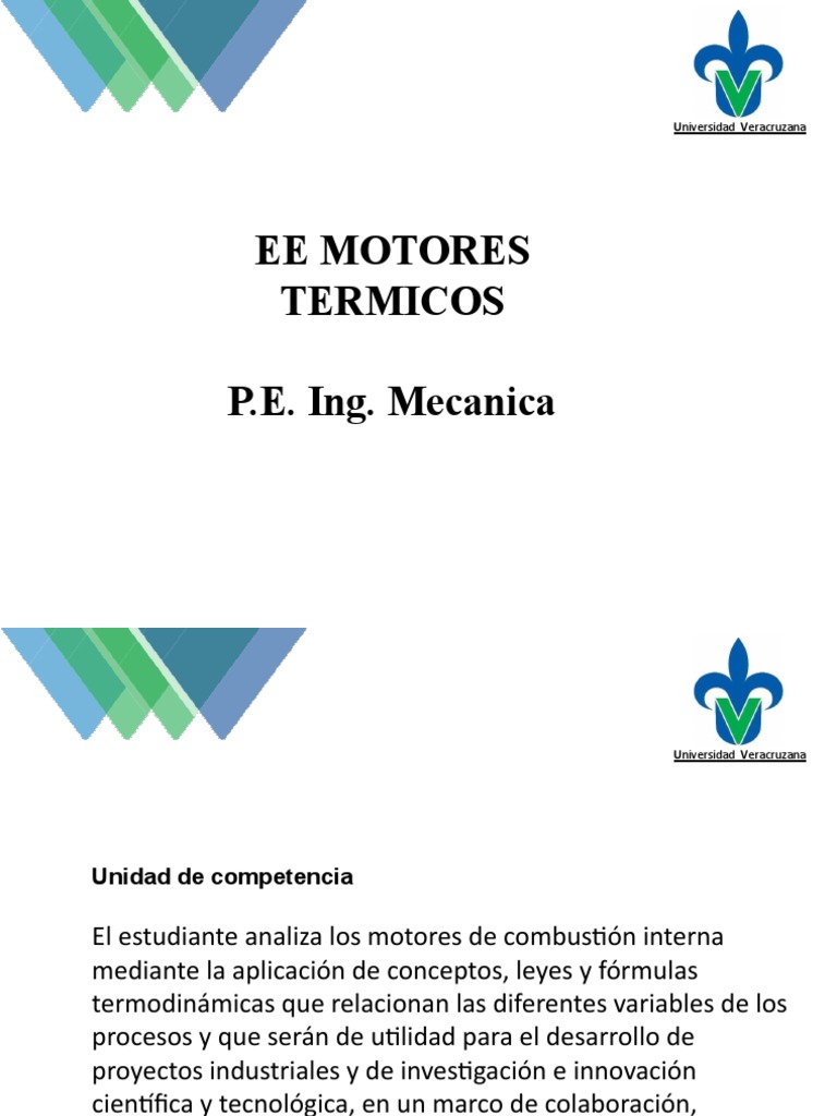 Presentacion Motores Termicos | PDF | Motor de combustión interna ...