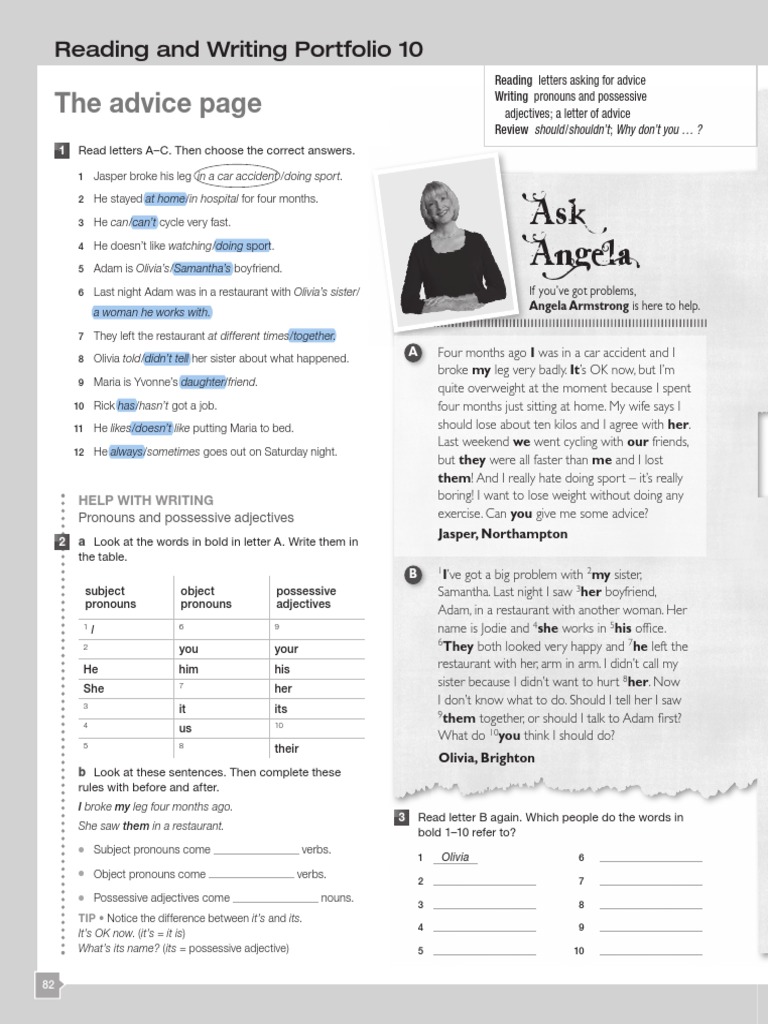 Reading and Writing Portfolio 10 | PDF | Verb | Pronoun