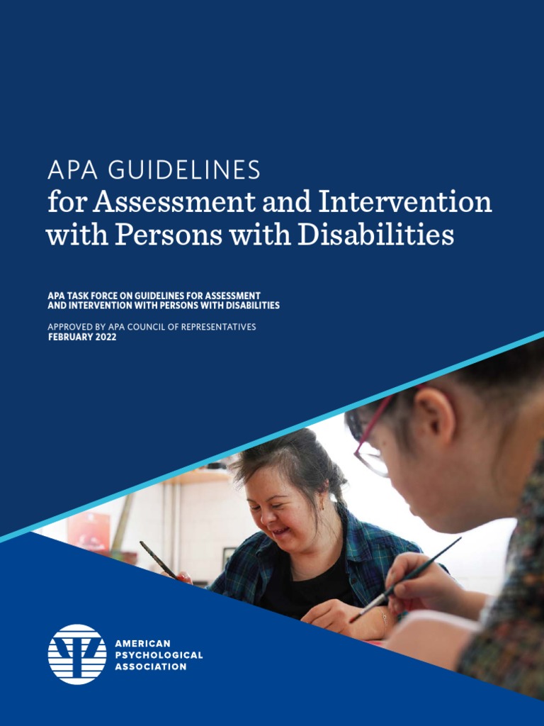 Guidelines Assessment Intervention Disabilities | PDF | Disability ...