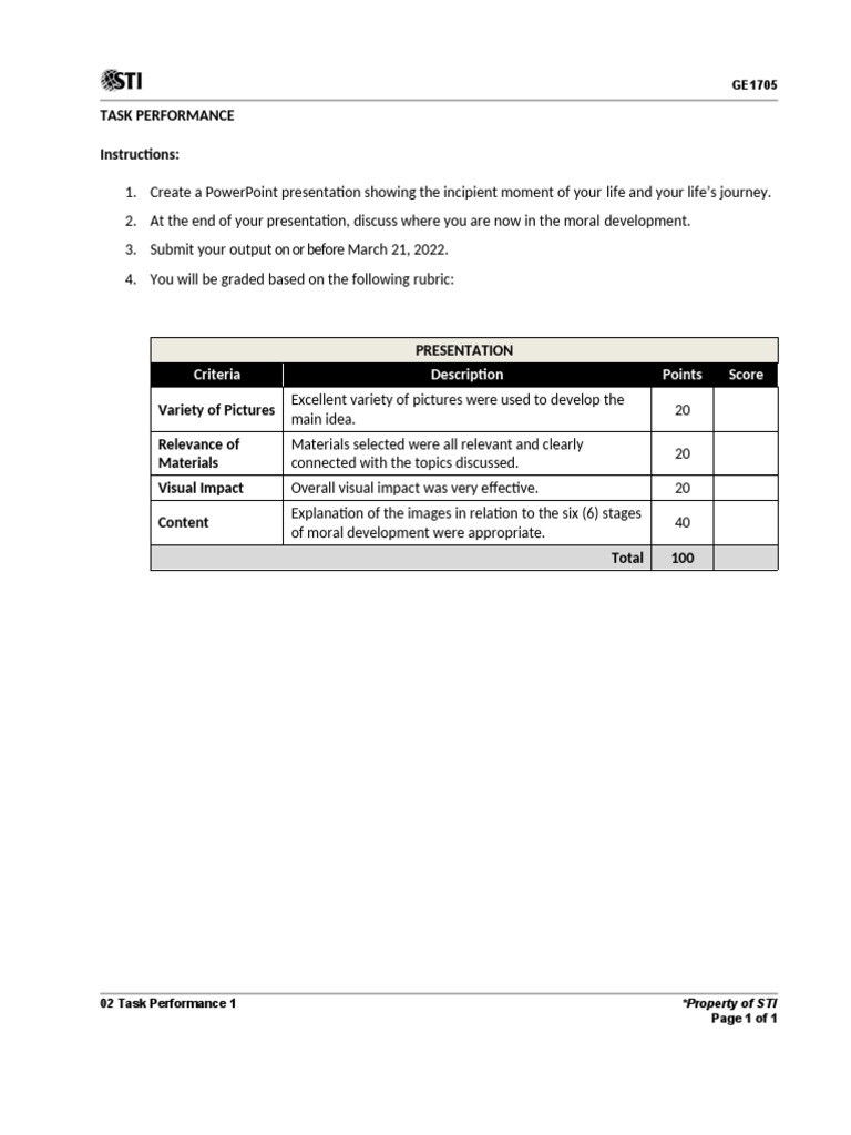 02 Task Performance 1 Prelim (ETHICS) | PDF