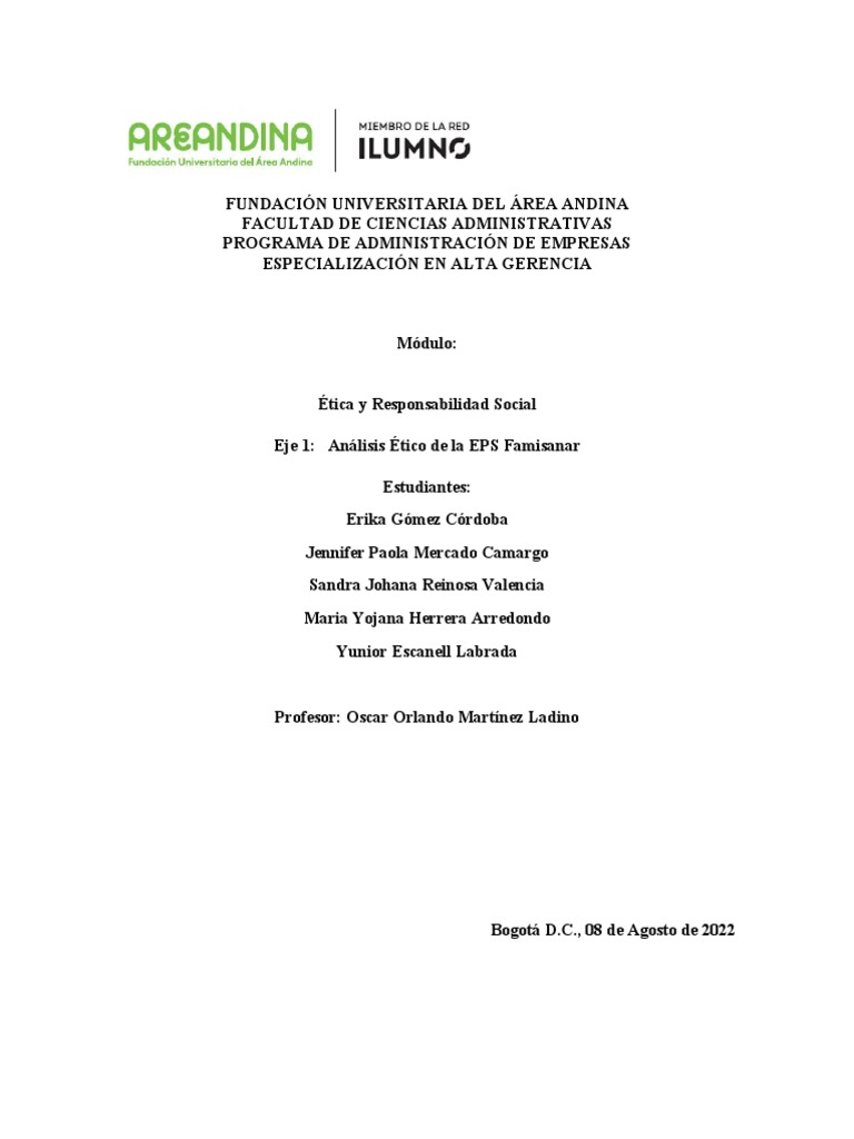 Respuesta Tarea Eje 1 Etica | PDF