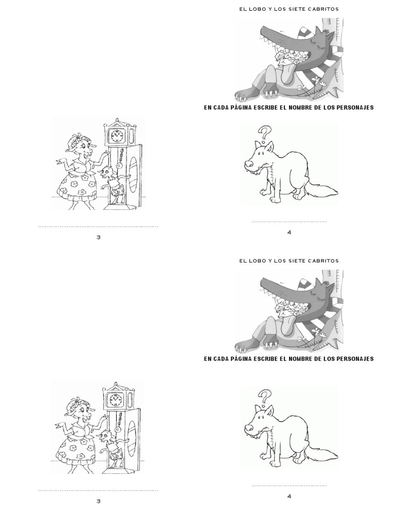 Mas Actividades El Lobo y Los 7 Cabritos | PDF