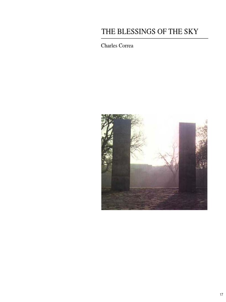 5 - THE BLESSINGS OF THE SKY Charles Correa | PDF | Apartment | Courtyard