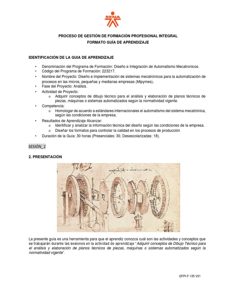 Guia de Aprendizaje Dibujo Tecnico 2021 | PDF | Dibujo | Dibujo técnico