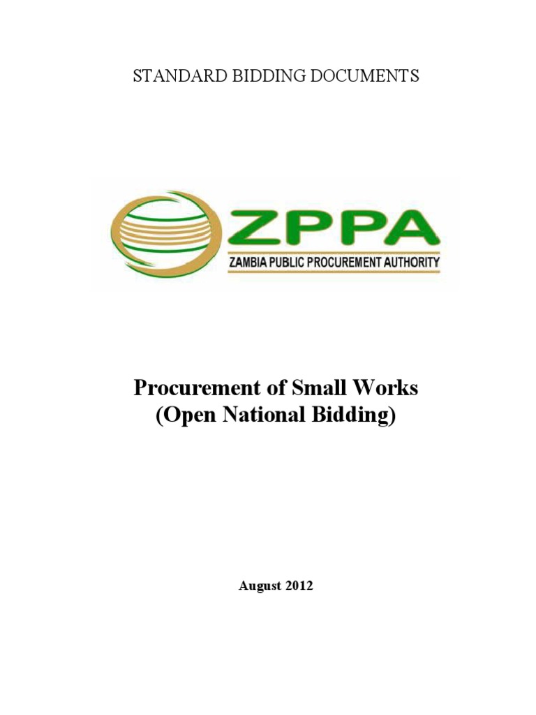 SBD Small Works Open National Bidding | PDF | Procurement | Prices