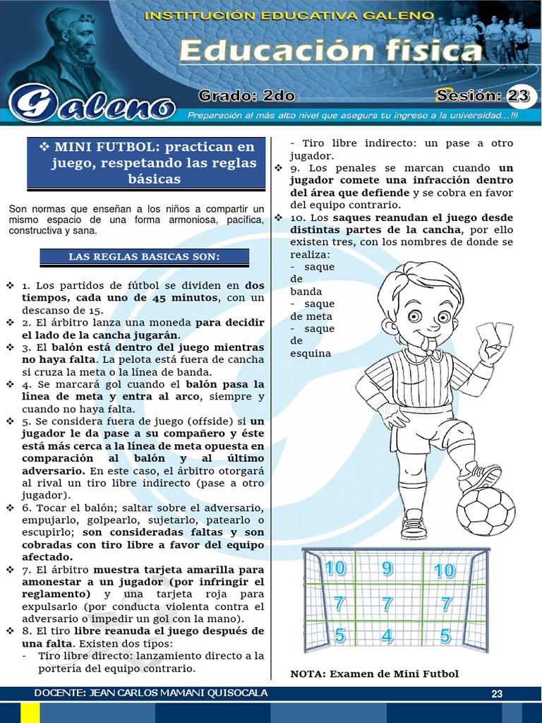 Reglas Básicas del Mini Fútbol | PDF | Asociación de Futbol | Ocio