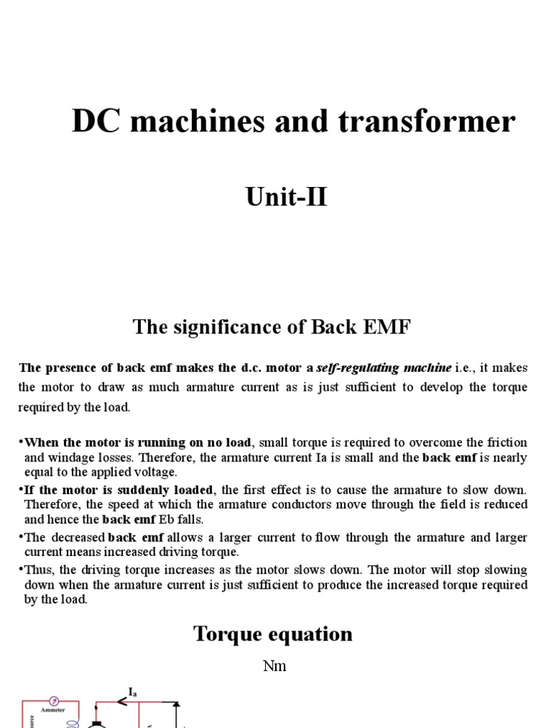 Unit-2 DC Machines and Transformer | PDF | Electric Motor | Magnetic ...