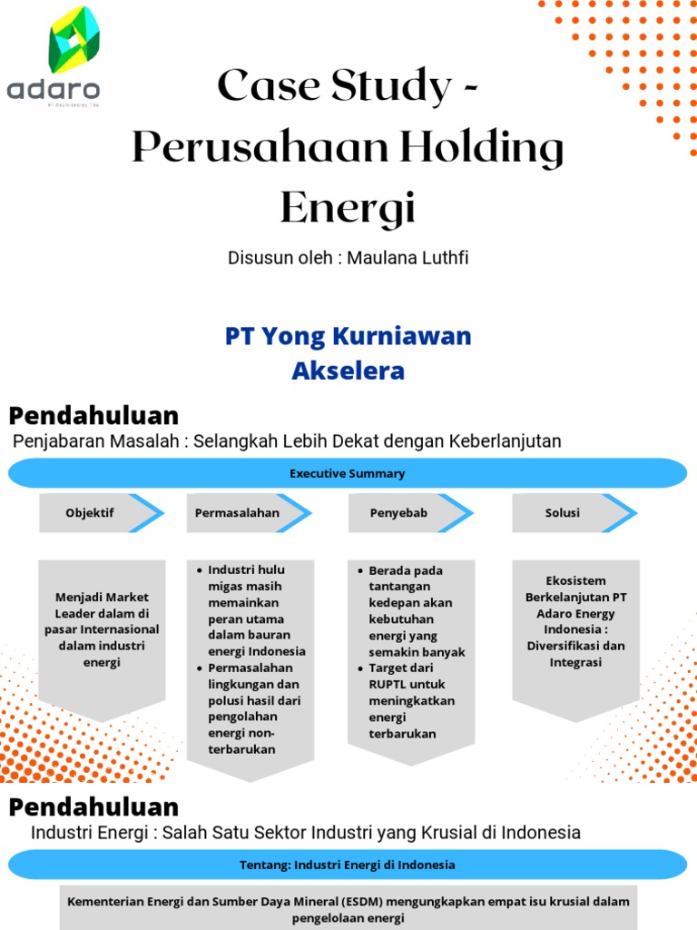 Case Study - PT Adora Energy Indonesia | PDF