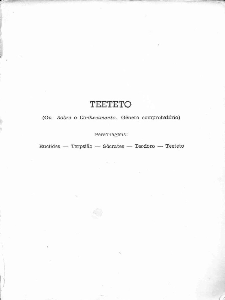 Teeteto | PDF