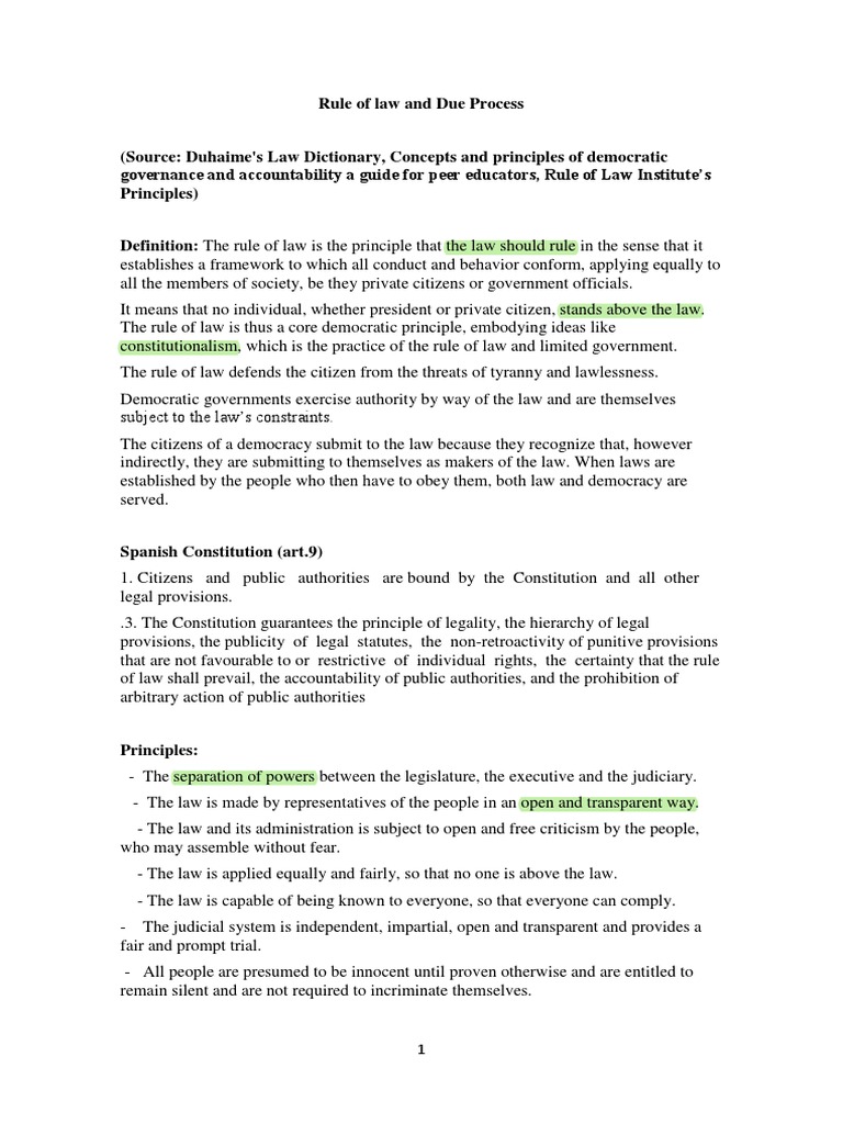 Rule of Law and Due Process | PDF | Due Process Clause | Fourteenth ...