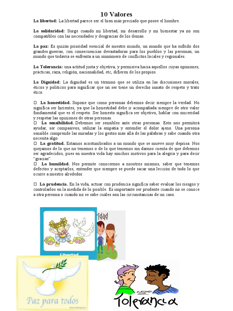 Valores Morales Pdf Tolerancia Pelo