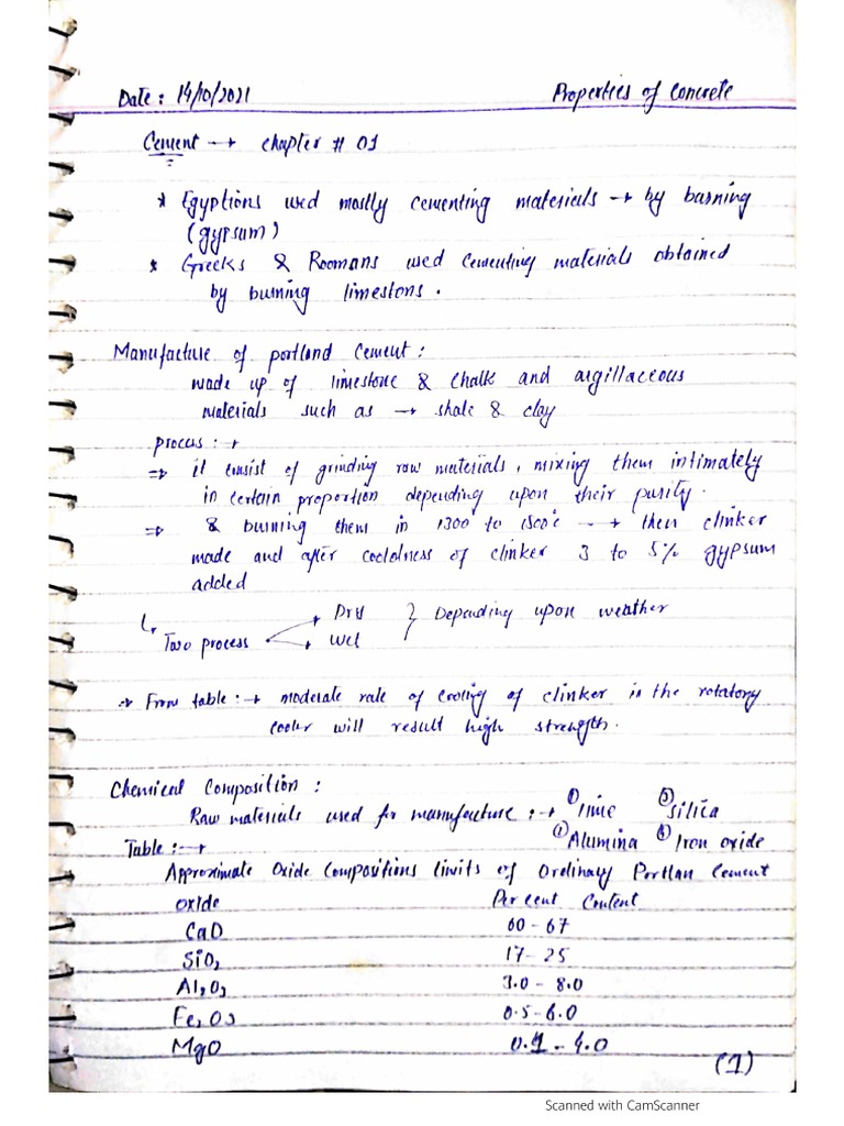 Chapter 01 (Concrete Technology) | PDF