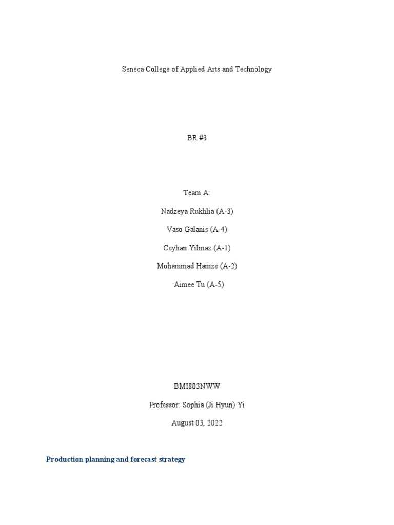 Bmi803 BR3 | PDF | Inventory | Prices