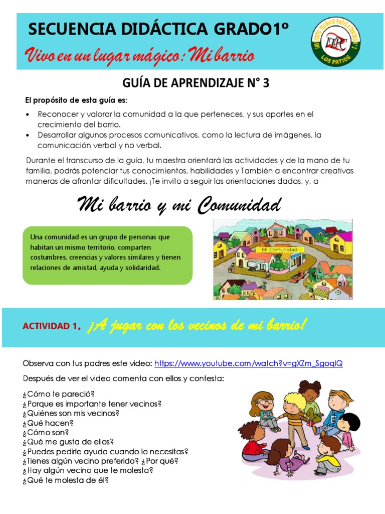 Sesion 1° Mi Barrio | PDF | Monólogo