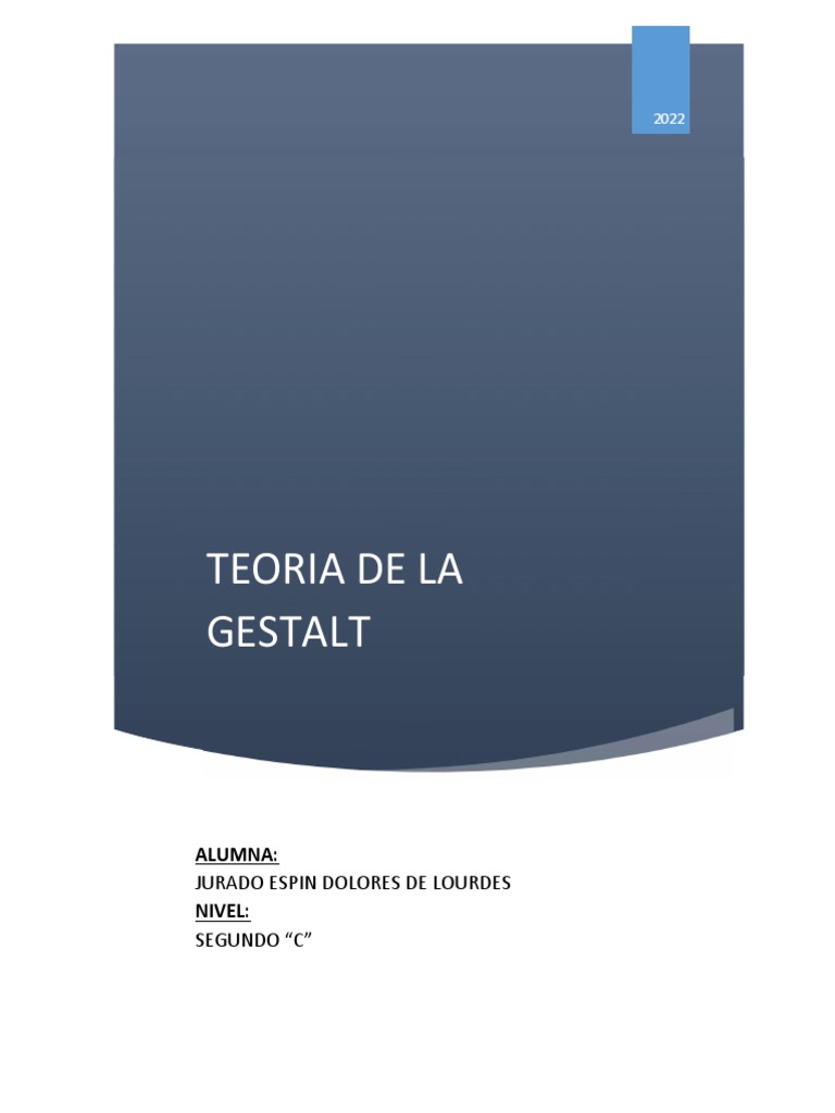 Teoría de La Gestalt | PDF | Percepción | Ciencia cognitiva