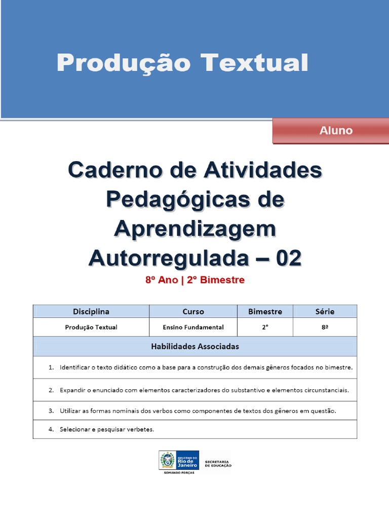 Autorreguladas - 8º Ano 2B | PDF