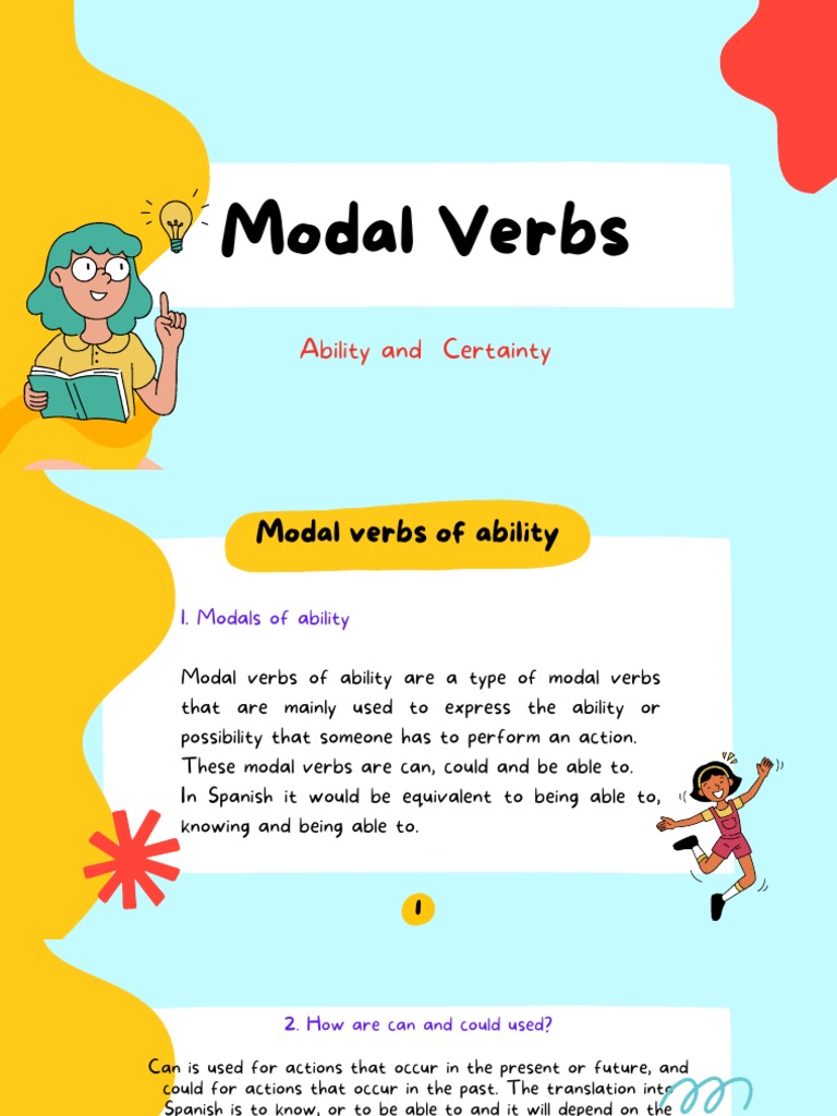 Modal Verbs - Ability and Certainty - Pakisa | PDF | Verb | Linguistic ...