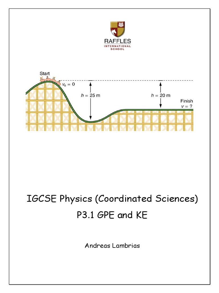 P3.1 GPE and KE Questions | PDF | Kinetic Energy | Force