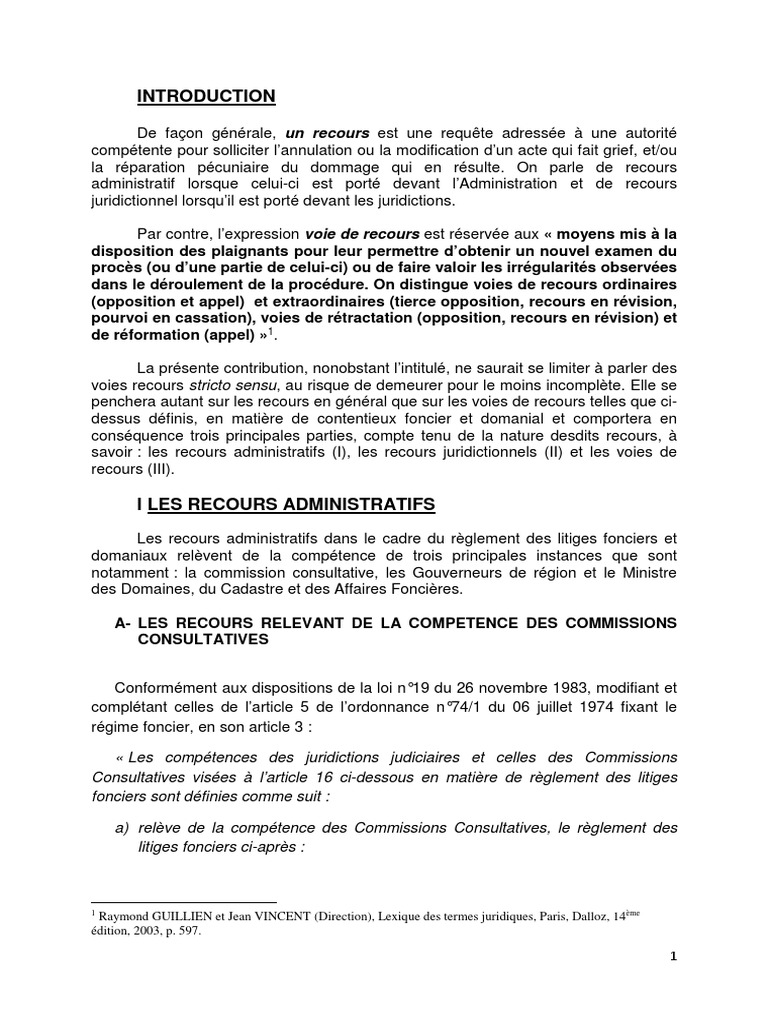 Voies Recours | PDF | Compétence | Débiteur
