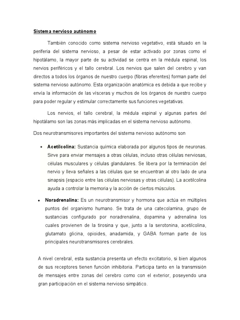 SNA y Hipocampo | PDF | Cerebro | Sistema nervioso