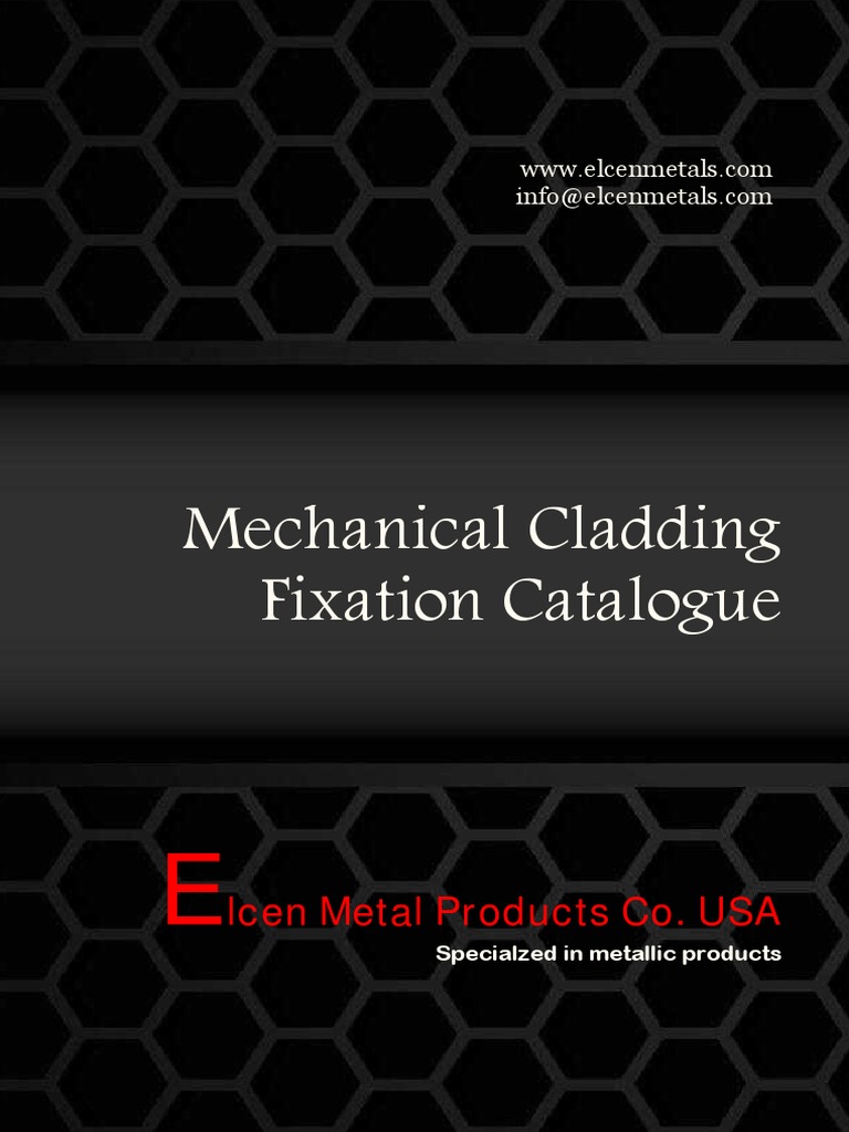 Elcen Cladding Fixation Catalogue Final LLC DUBAI USA | PDF | Stainless ...