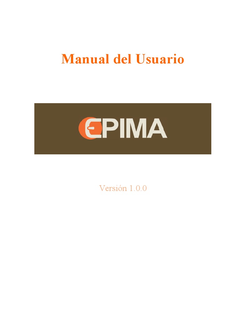 (EPIMA) Manual Del Usuario | PDF | Bases de datos | Usuario (informática)