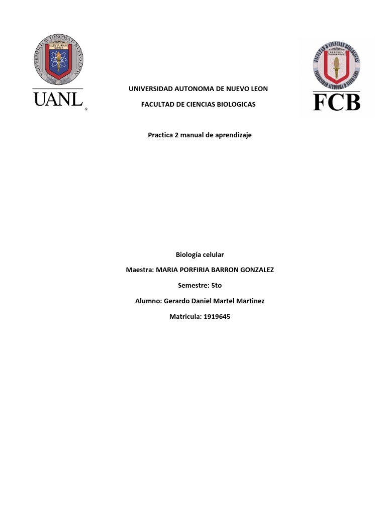 Practica 2 Biocel Martel | PDF | Ósmosis | Biología Celular)
