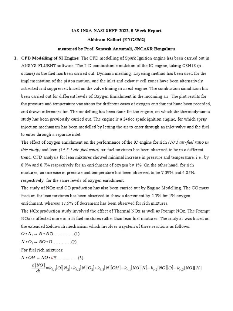 8-Week Report | PDF | Internal Combustion Engine | Combustion 8-Week Report | PDF | Internal Combustion Engine | Combustion