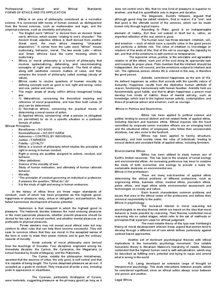 Professional Conduct and Ethical Standards | PDF | Morality | Courage