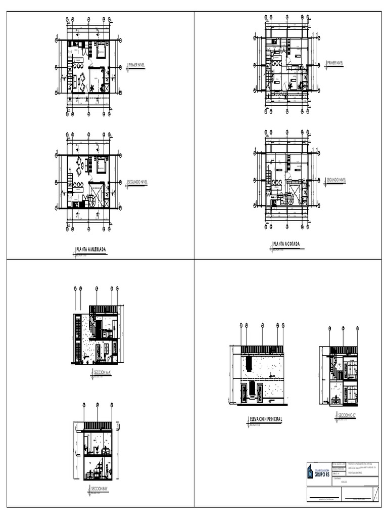 Planta Amueblada Planta Acotada: Primer Nivel Primer Nivel | PDF
