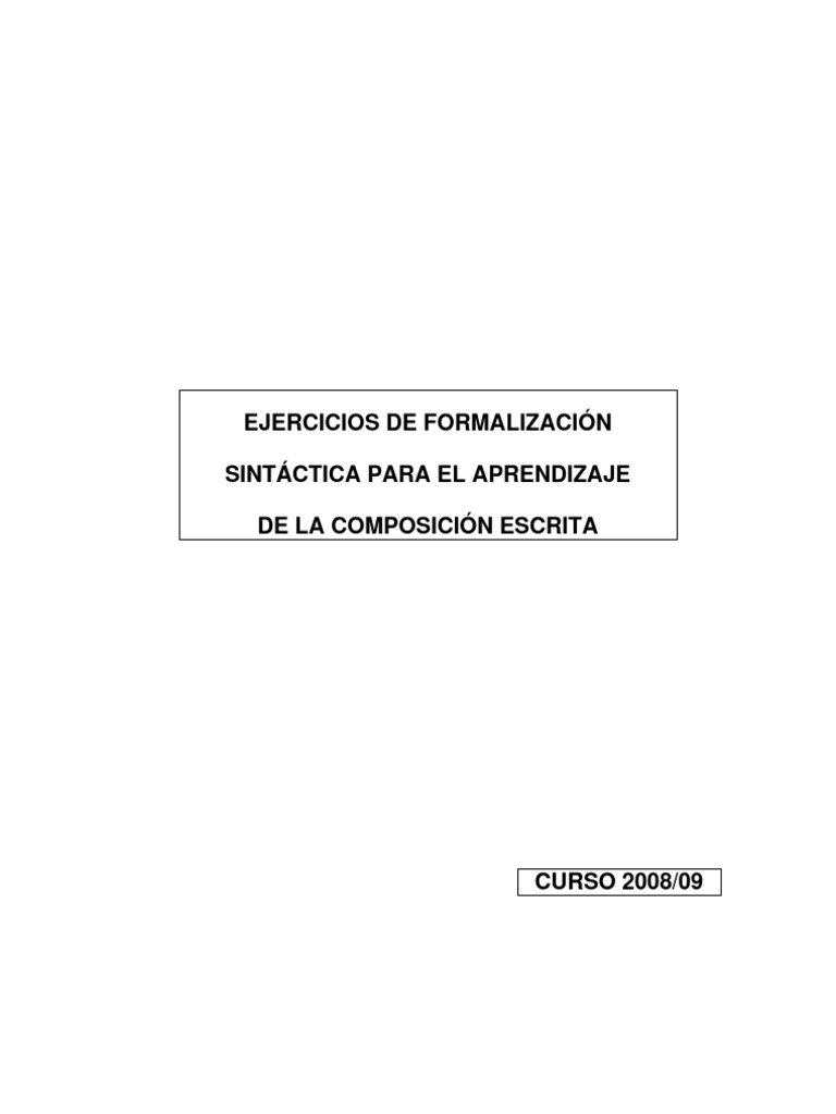 Ejercicios de Composicion Escrita | PDF | Puntuación | Comillas