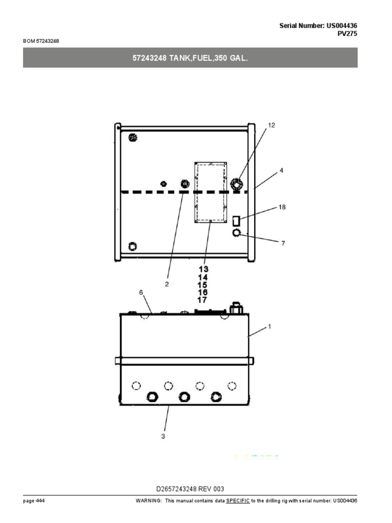 PV275 Fuel Tank 352 GAL | PDF