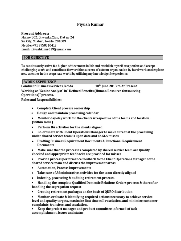 Resume - Piyush Kumar | PDF | Computing | Business