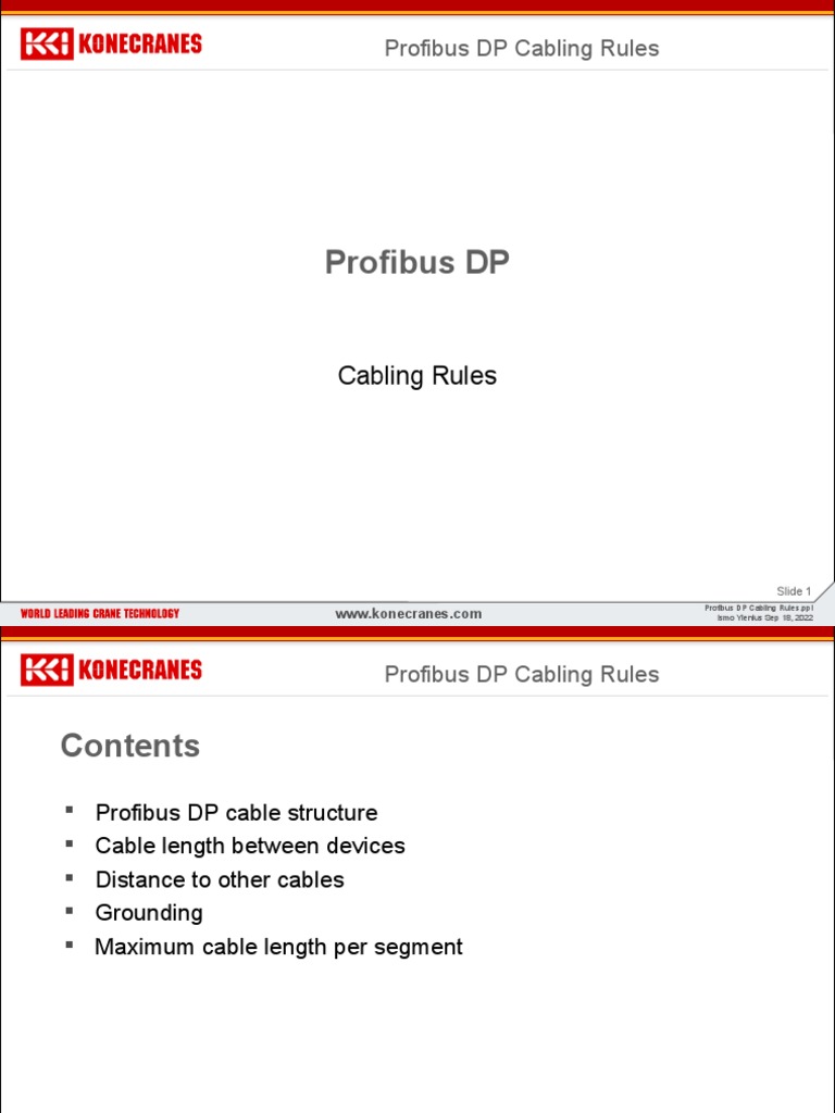 Profibus DP Cabling Rules v020 | PDF | Capacitor | Capacitance
