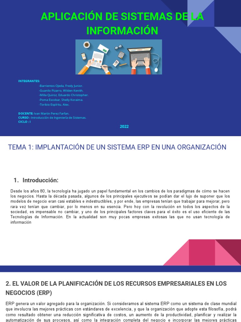 Aplicación de Sistemas de La Información | PDF | Planificación de ...