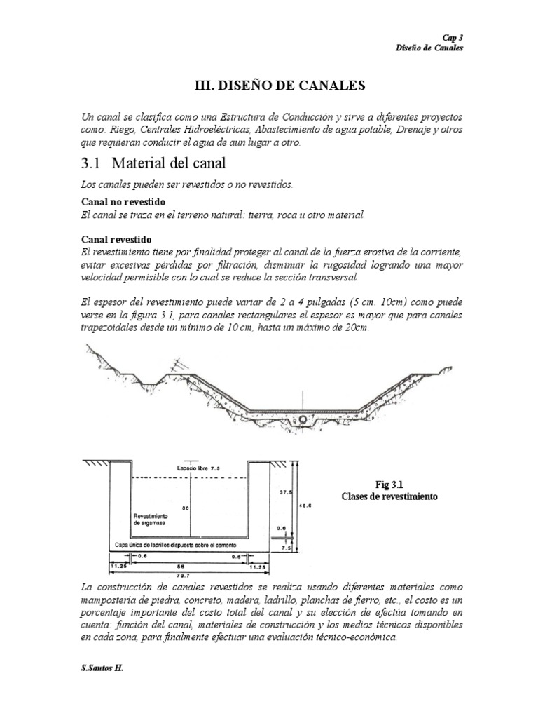 Cap 3 Diseño De Canales Pdf Canal Erosión