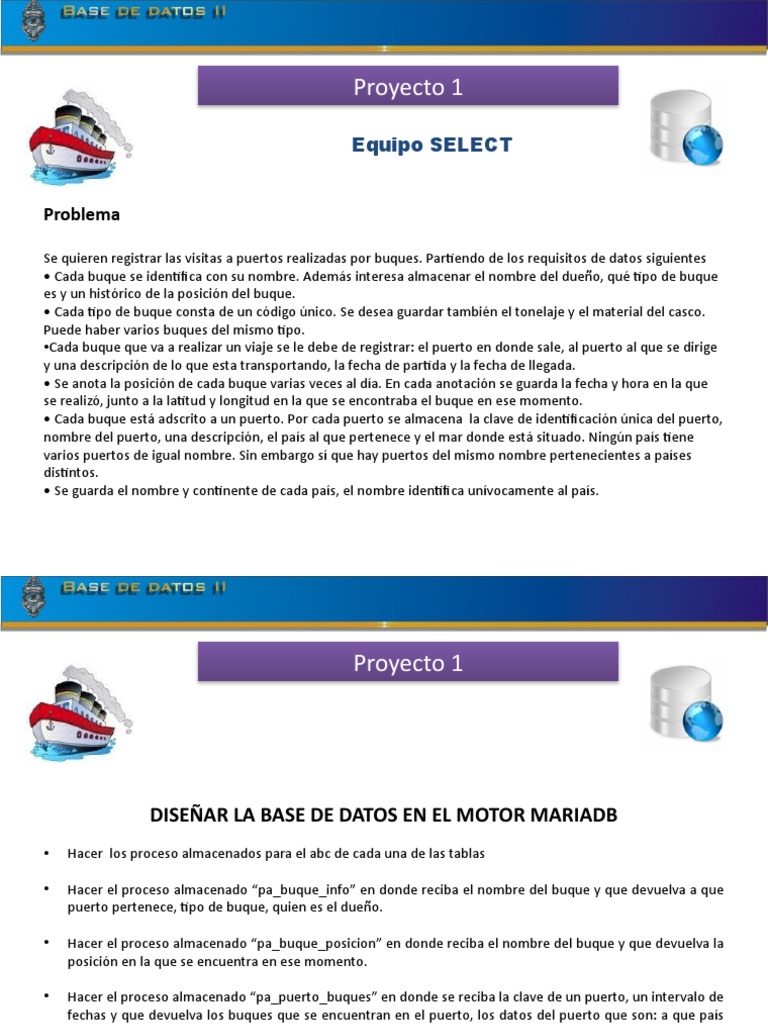 Curso Base de Datos Proyecto Equipo Enero 2022 Grupal | PDF | Bases de datos