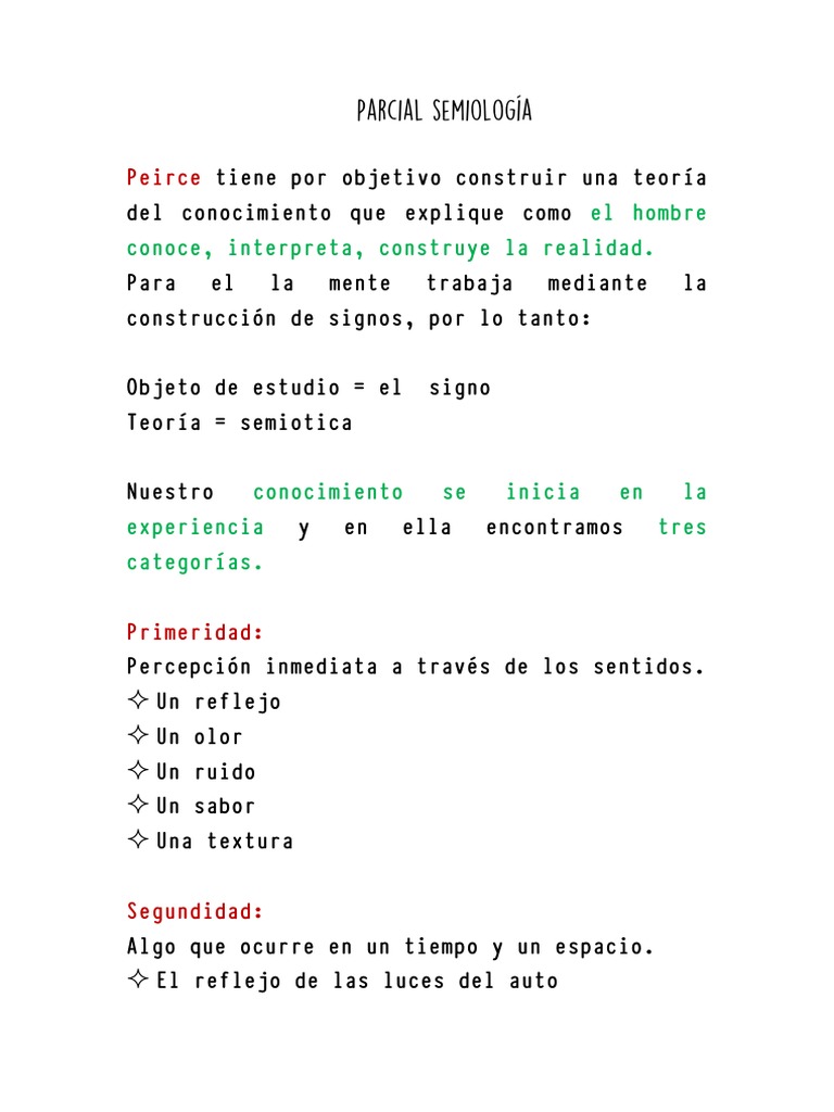 Semiología y Signos en Peirce | PDF | Imagen | Cognición