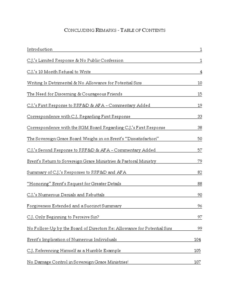 Part 3 - Concluding Remarks | PDF | Forgiveness | Grace In Christianity