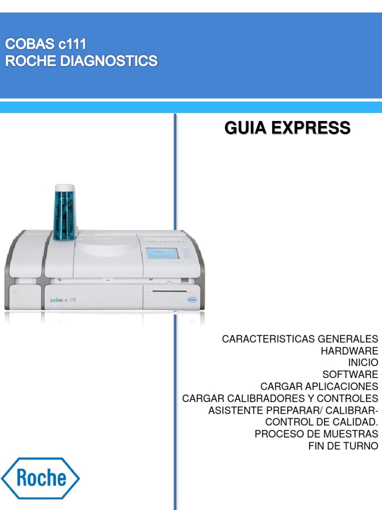 GUIA RAPIDA COBAS c111 | PDF | Software de la aplicacion | Impresora (Computación)