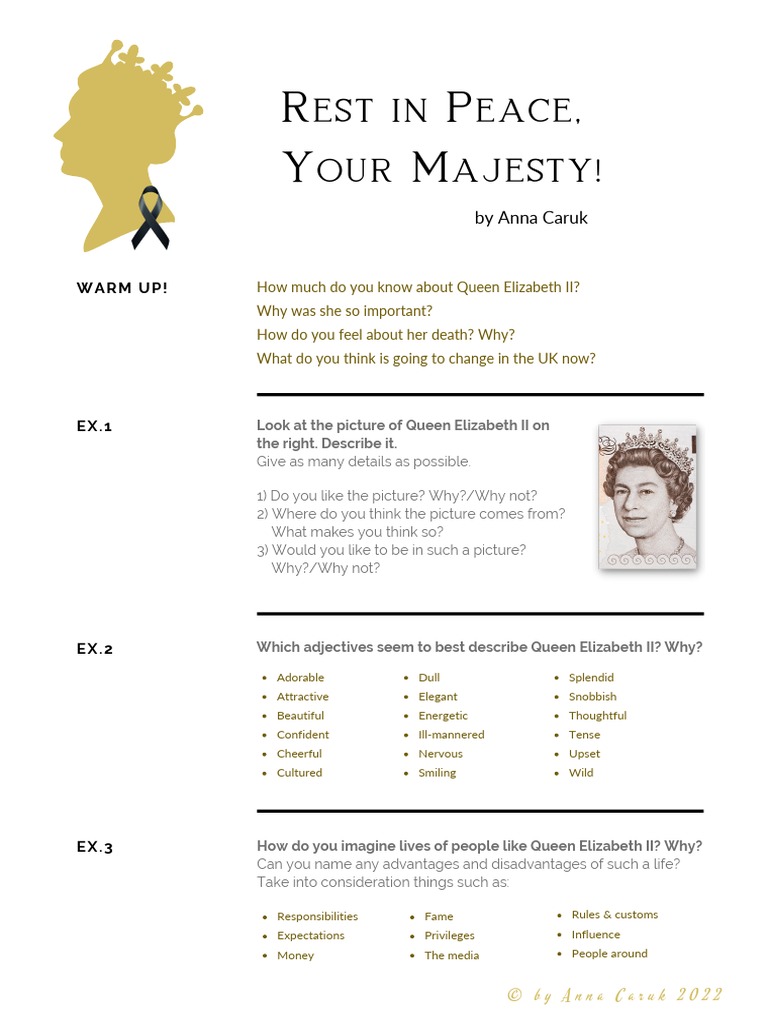 RIP Your Majesty SV | PDF | Elizabeth Ii
