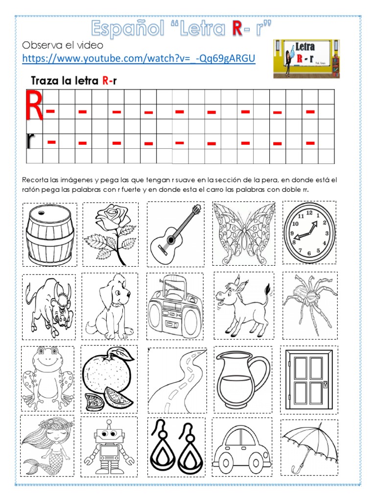 Actividades de Letra R: Videos y Ejercicios | PDF | Artes del Lenguaje ...