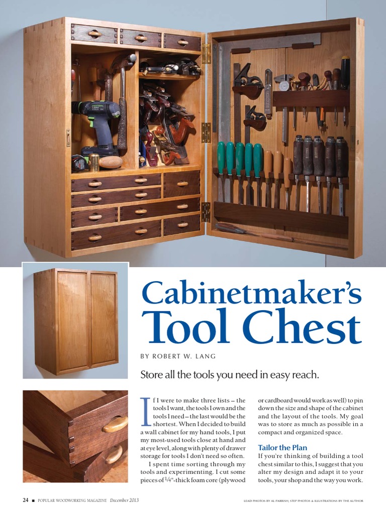 Custom Tool Cabinet Design Plans | PDF | Cabinetry | Door